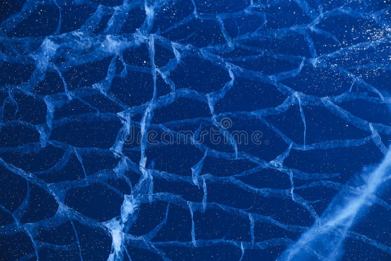 Pattern of Blue Ice of Baikal Lake Stock Photo - Image of line, russia ...