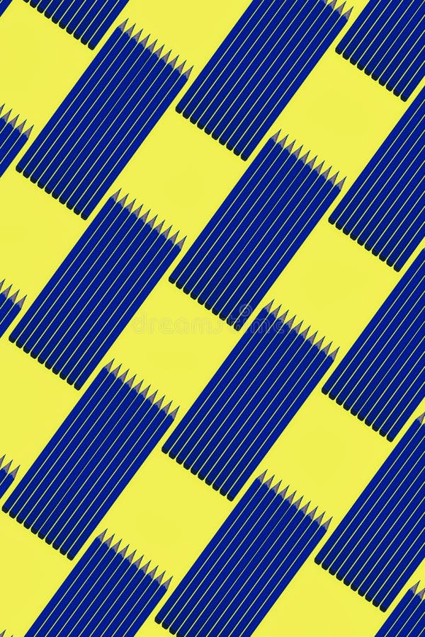 Pattern of blue pencils. stock photo. Image of textured - 207336180