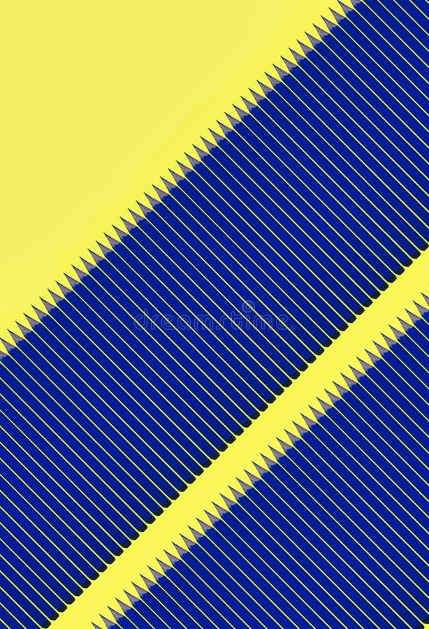 Pattern of blue pencils. stock photo. Image of background - 207336262