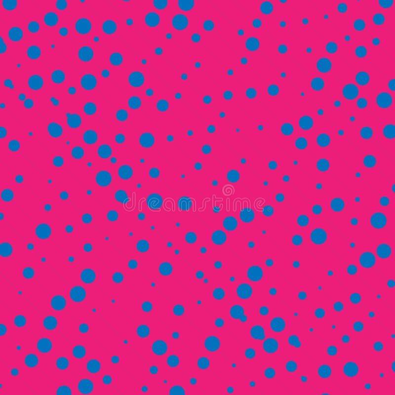 Pattern Blue Polka Dots on Pink Background Stock Vector - Illustration ...