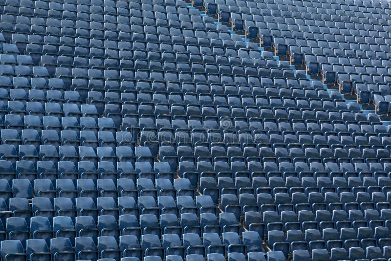Pattern of Blue Seats in Stadium. Stock Photo - Image of soccer, bench ...