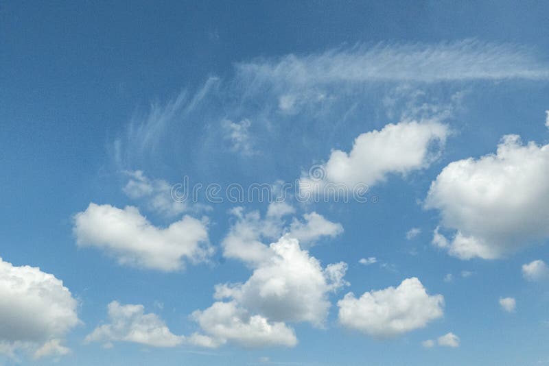 Pattern of Blue Sky with Soft Stripes of Clouds Stock Photo - Image of ...