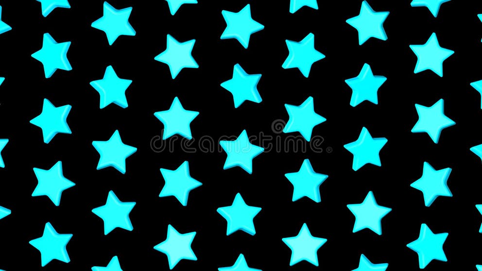 Pattern of Blue Stars 3d Render Stock Illustration - Illustration of ...