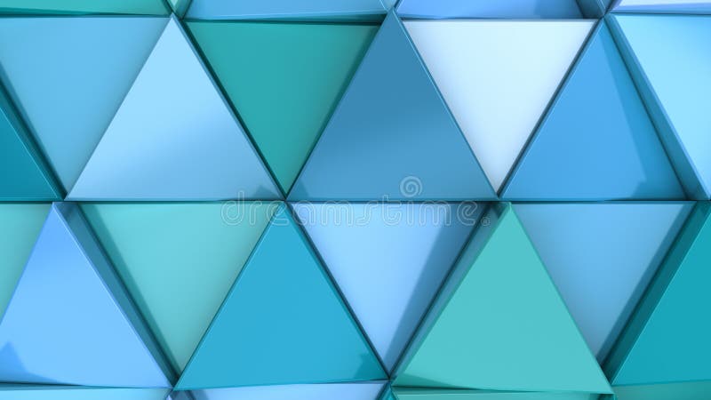 Pattern of Blue Triangle Prisms Stock Illustration - Illustration of ...