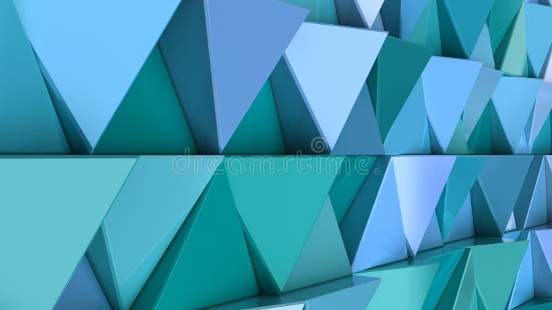 Pattern of Blue Triangle Prisms Stock Illustration - Illustration of ...