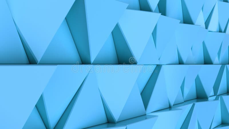 Pattern of Blue Triangle Prisms Stock Illustration - Illustration of ...