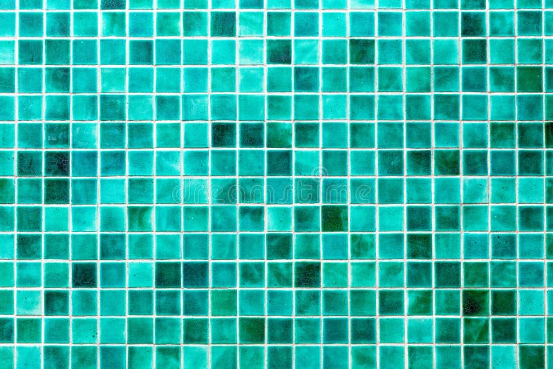 Pattern of Blue Turquoise Mosaic Tiles on the Wall Texture Background ...