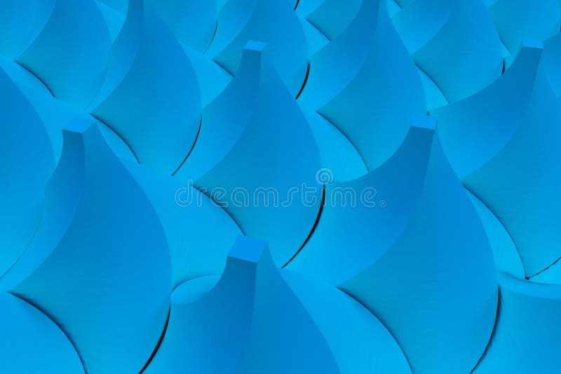 Pattern of Blue Twisted Pyramid Shapes Stock Illustration ...