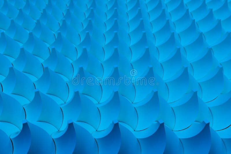 Pattern of Blue Twisted Pyramid Shapes Stock Illustration ...