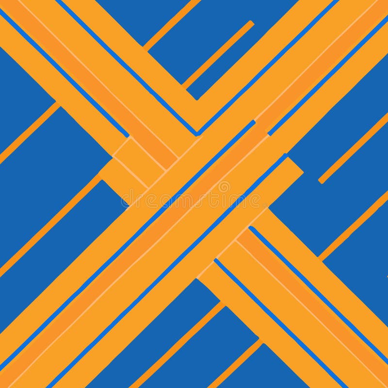 Pattern with Blue and Yellow and Orange Diagonal Lines Vector ...
