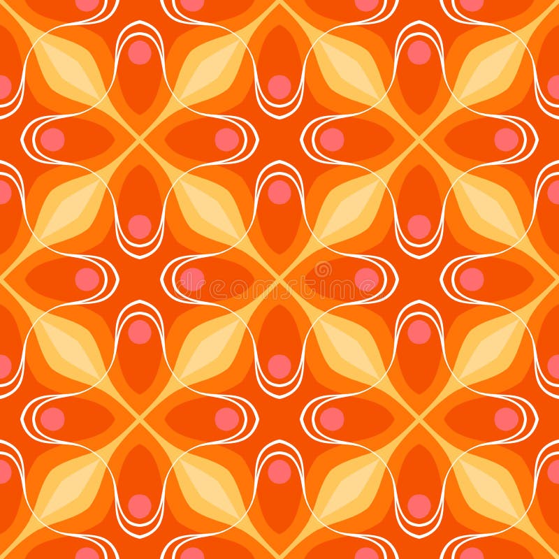 Pattern with Bold Geometric Shapes in 1970s Style Stock Vector ...