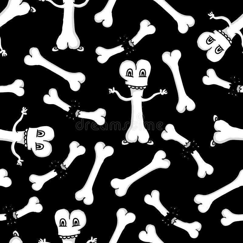 Pattern of bones stock vector. Illustration of tile, ornate - 62839121