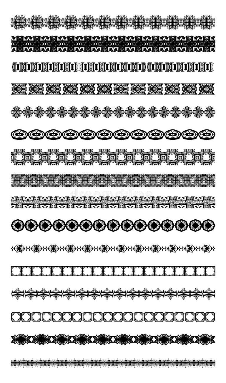 Individual Seamless Pattern Borders Stock Illustrations – 172 ...