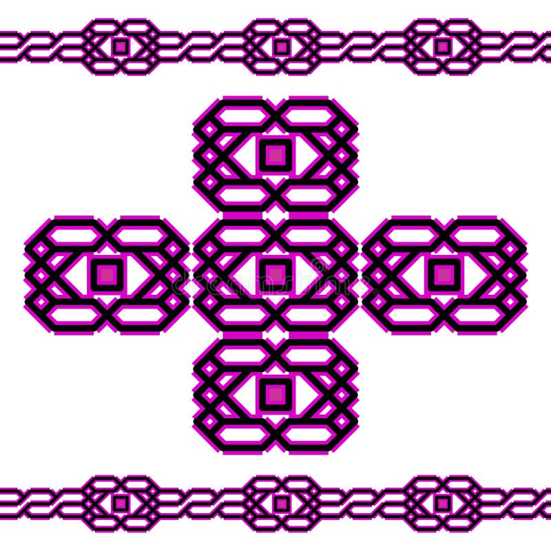 Pattern Braided the Braid of the Lines Stock Illustration ...