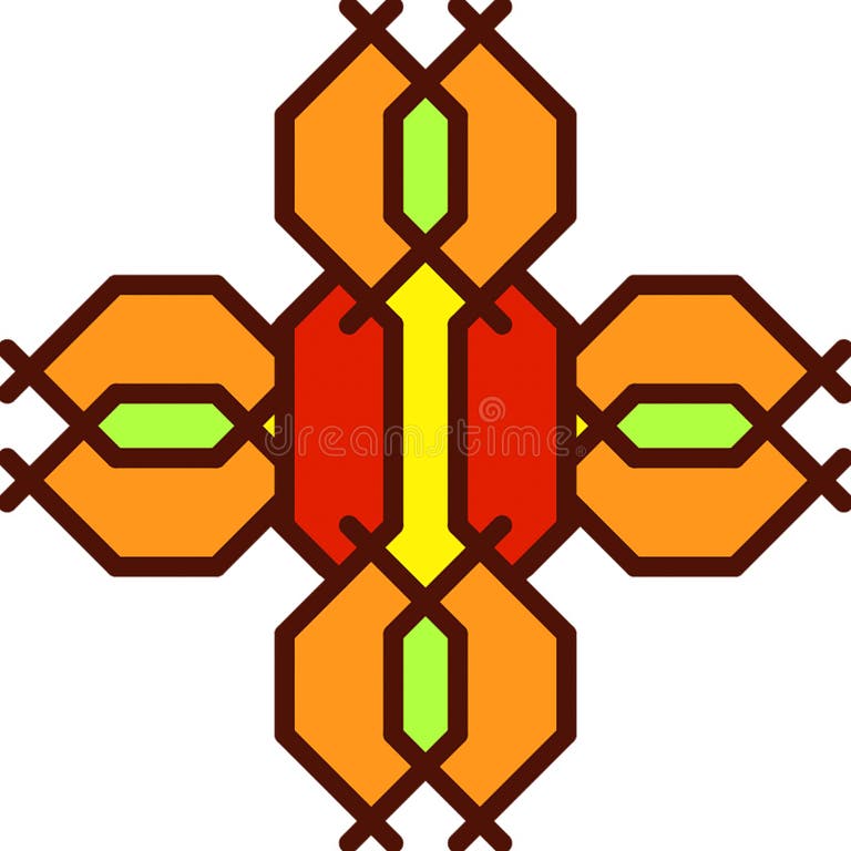 Pattern Braided the Braid of the Lines Stock Illustration ...