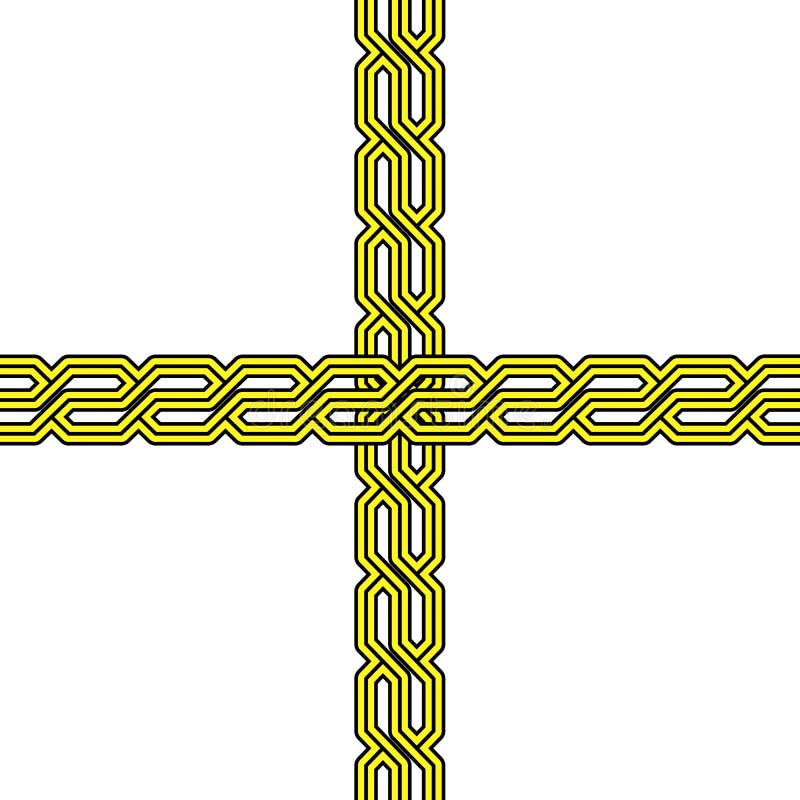 Pattern Braided the Braid of the Lines Stock Illustration ...