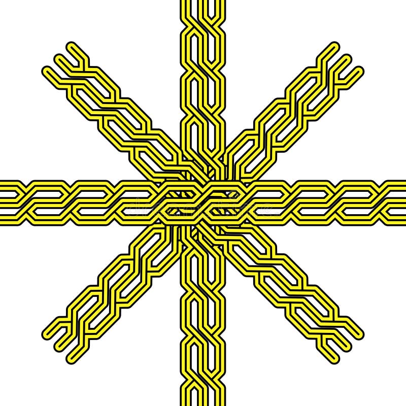 Pattern Braided the Braid of the Lines Stock Illustration ...