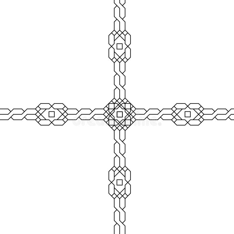 Pattern Braided the Braid of the Lines Stock Illustration ...