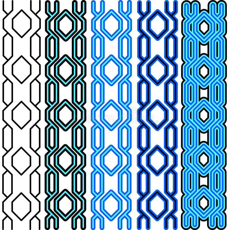 Pattern Braided the Braid of the Lines Stock Illustration ...