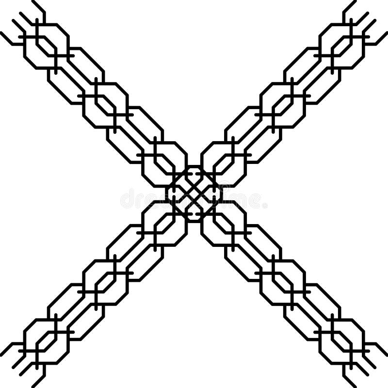 Pattern Braided the Braid of the Lines Stock Illustration ...