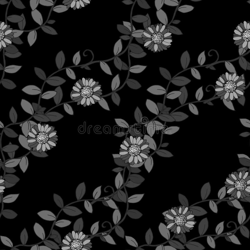 1904 Pattern Branch, Seamless Pattern in Monochrome Colors, Branch with ...