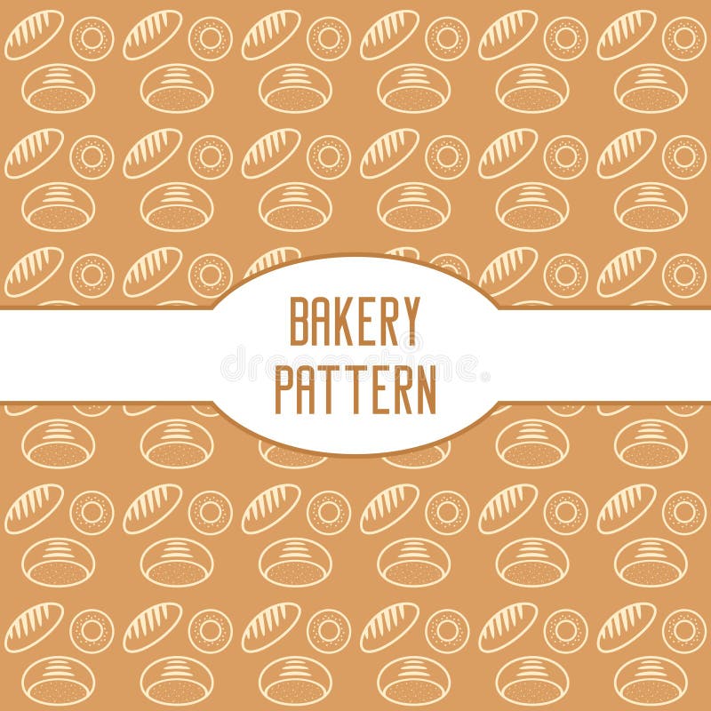 Vector Seamless Pattern of Bread and Bakery Products. Baked Goods ...