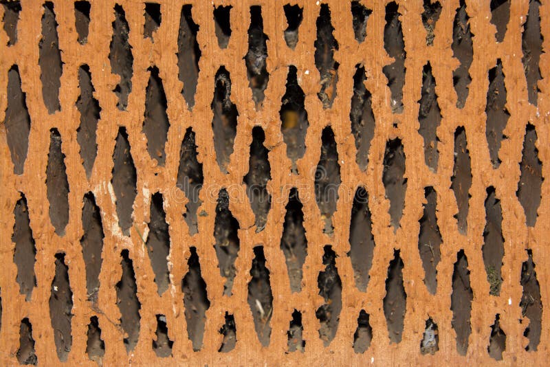 Brick Pattern with Holes in a Wall Stock Photo - Image of build, hole ...