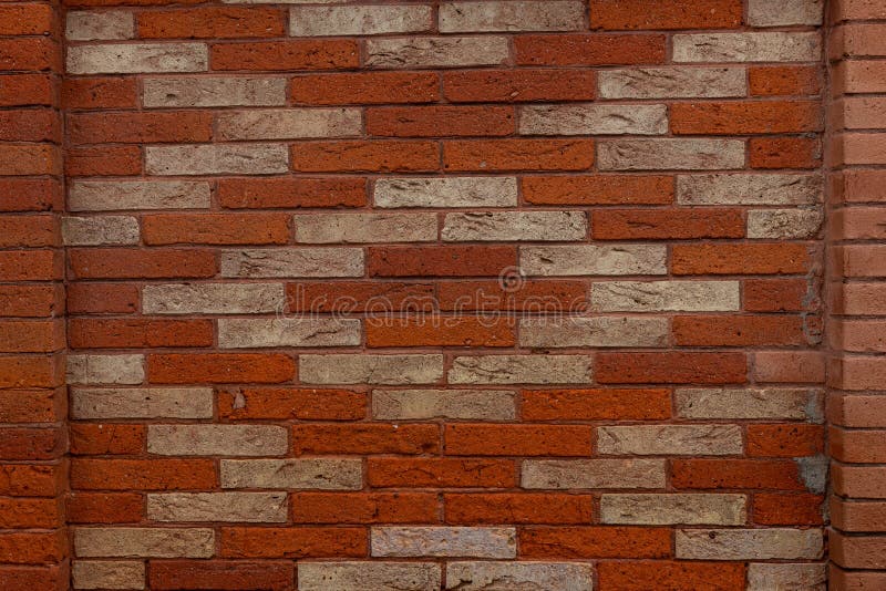 Pattern in the Brick Wall with Light Red and Dark Red Bricks Stock ...