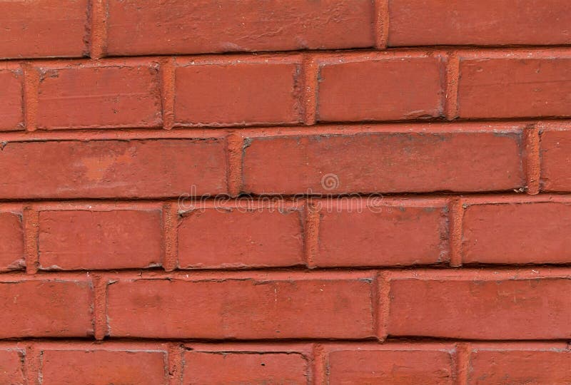 Pattern Brick Wall Rectangular Stone Painted Red Terracotta Color Stock ...