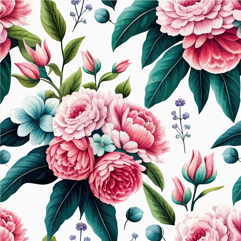 Pattern Bright Multi-colored Floral Ornament on a White Background ...