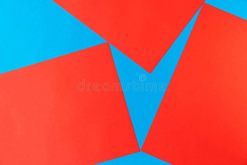 A Pattern of Bright Red and Blue Pieces of Paper, with Clear Angles and ...