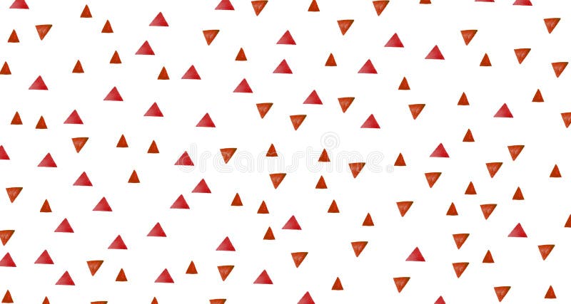 Pattern with Bright Red Watercolor Triangles Stock Illustration ...