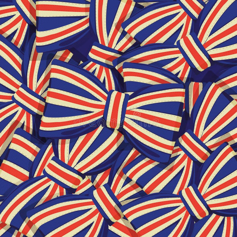 Pattern of Britain Flag Bow-tie Stock Vector - Illustration of school ...