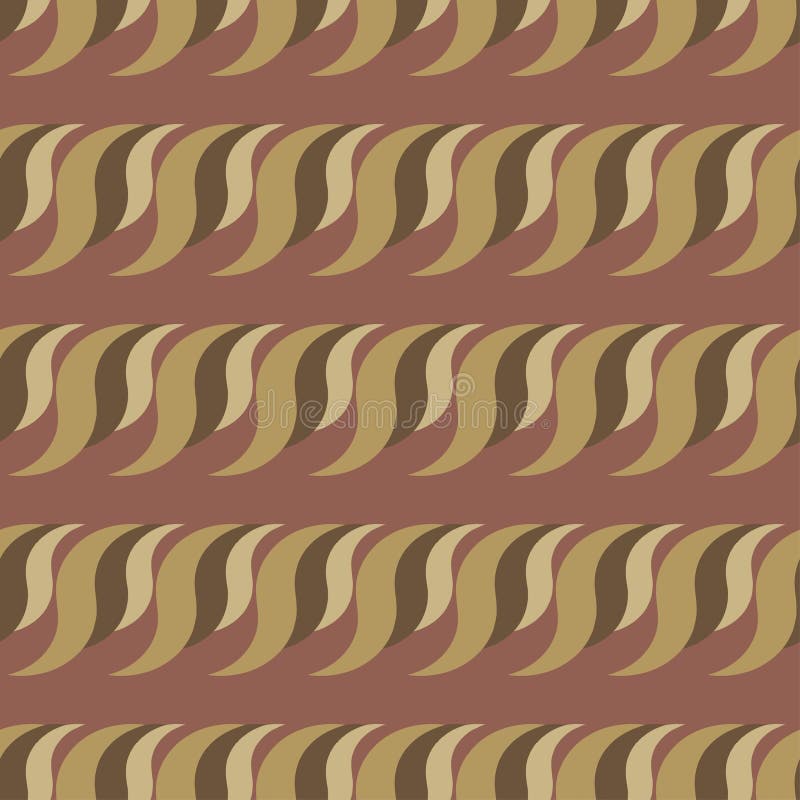 A Pattern of Brown and Tan Waves with a Red Background Stock Vector ...
