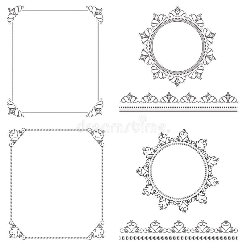 Pattern brushes set 1 stock vector. Illustration of pattern - 56190589