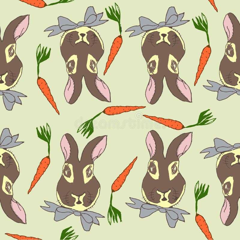 Pattern bunny stock vector. Illustration of decoration - 66713548