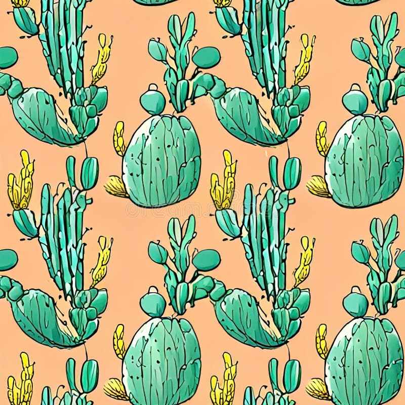 Cactus Repeating Pattern Stock Illustrations – 1,137 Cactus Repeating ...