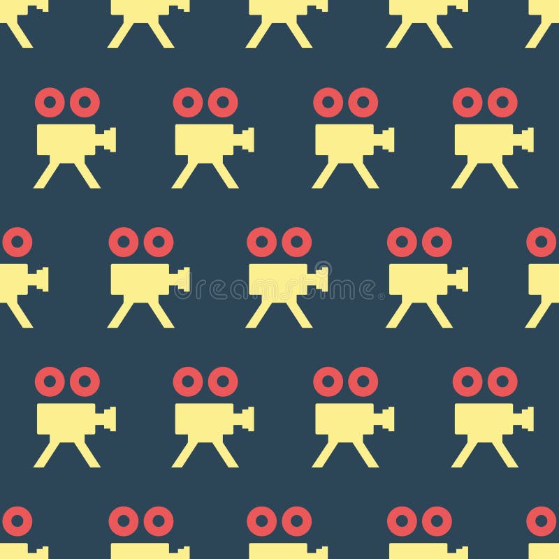 Simple Vector Illustration with Ability To Change. Pattern with Cameras ...