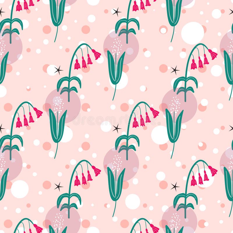 Cute Flower Seamless Pattern Design Stock Illustration - Illustration ...