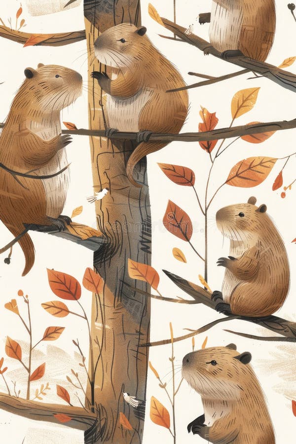 Pattern with Capybaras. Background for Textile Design, Cover, Wrapping ...