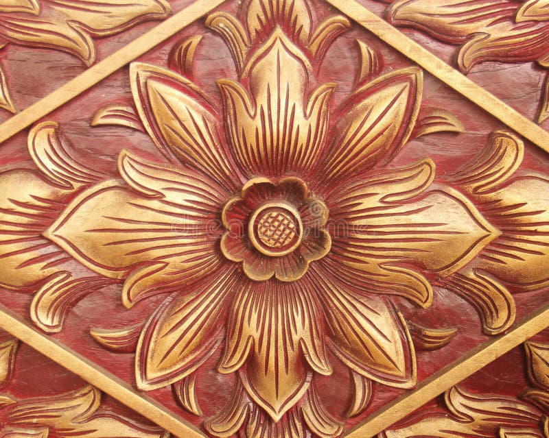 Pattern Carved on Background. Hand Made Stock Image - Image of abstract ...