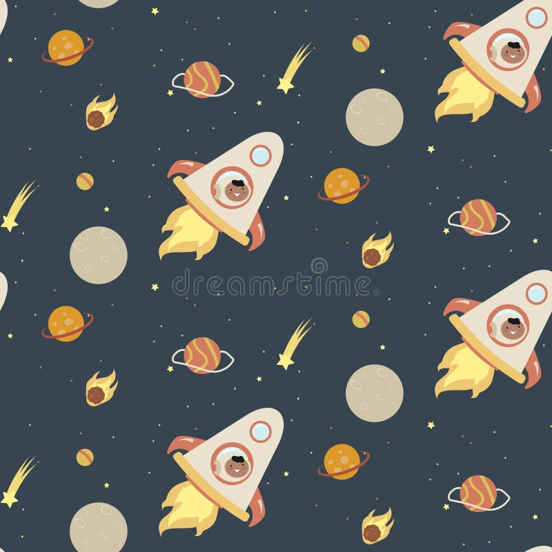 Pattern for Children Space Science Knowledge of the Universe Stock ...