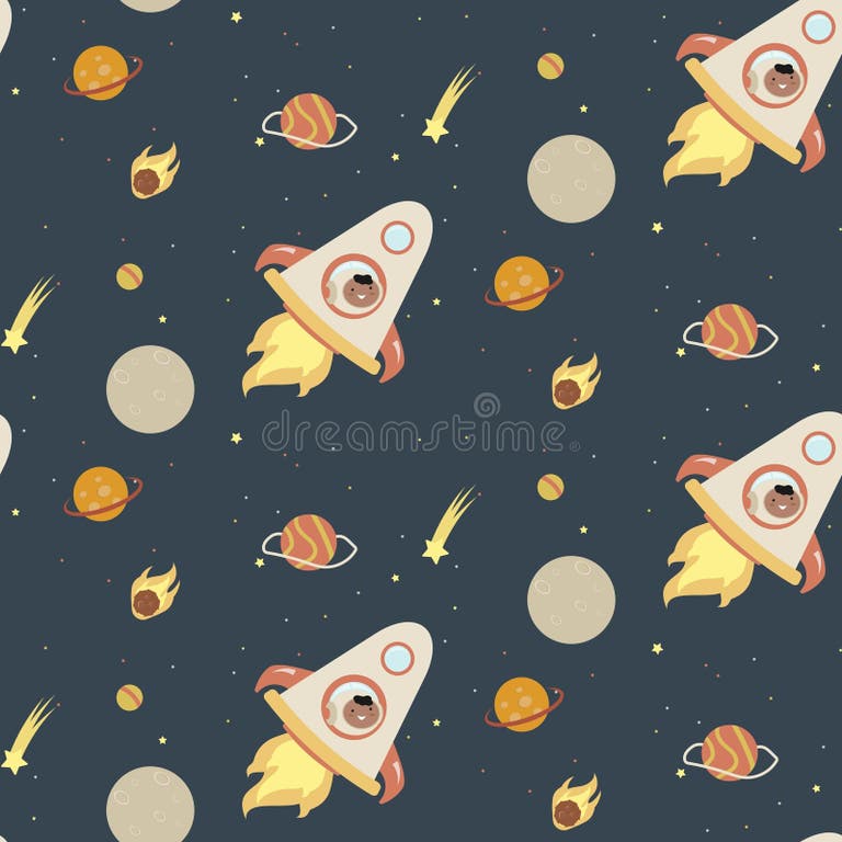 Pattern for Children Space Science Knowledge of the Universe Stock ...