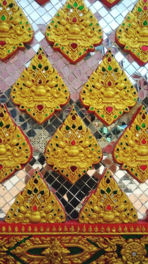 Pattern of church wall stock image. Image of thai, pattern - 123984073