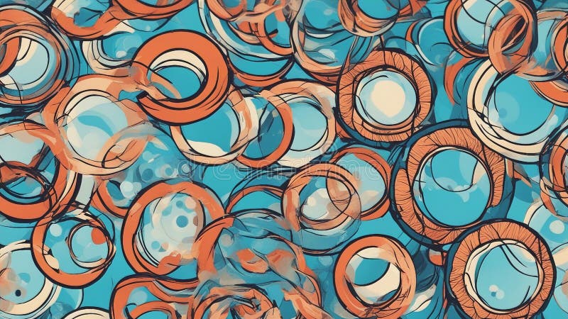 Pattern with Circles Doodle Circle Water Texture Pattern Stock ...
