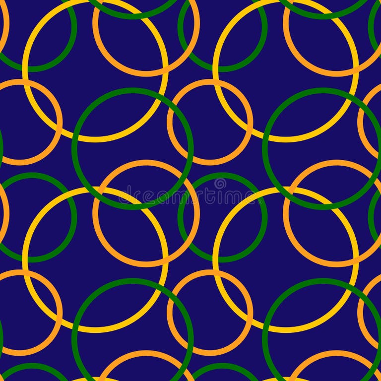 Pattern with Circles. Intersecting Circular Rings. Multicolored ...