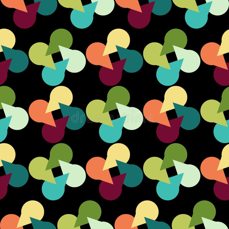 The Pattern of Circles and Triangles Stock Vector - Illustration of ...