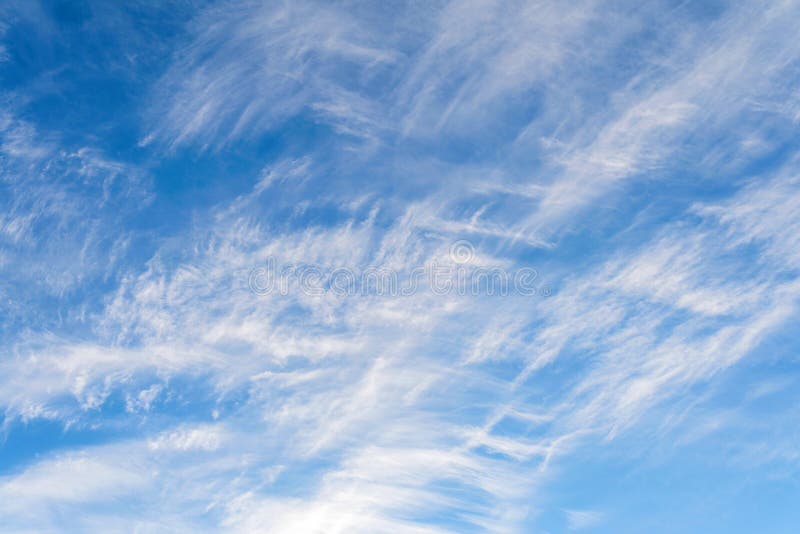 Pattern of Cirrus Clouds on the Blue Sky Background Stock Photo - Image ...
