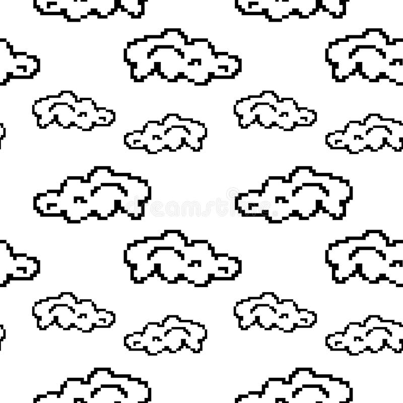 The Pattern is a Cloud of Pixels. a Contoured Black Isolated Cloud. the ...