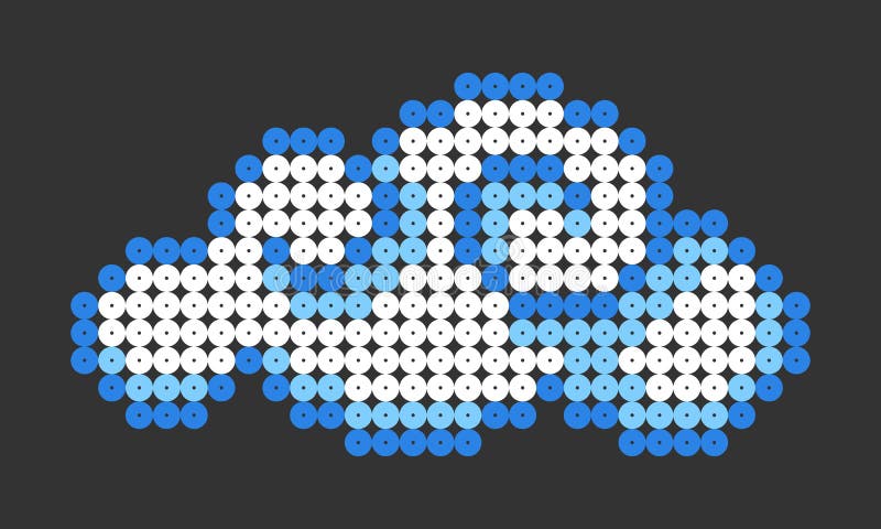 Pattern of Clouds Dots. Vector Illustration of Pixel Art Stock Vector - Illustration of arcade ...